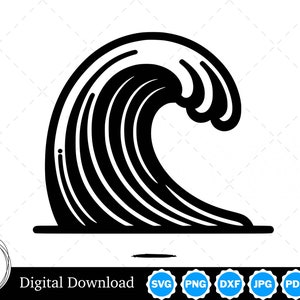 Wave Silhouette Vector Image With SVG, Eps, Pdf, Png, Pdf, and Jpg ...