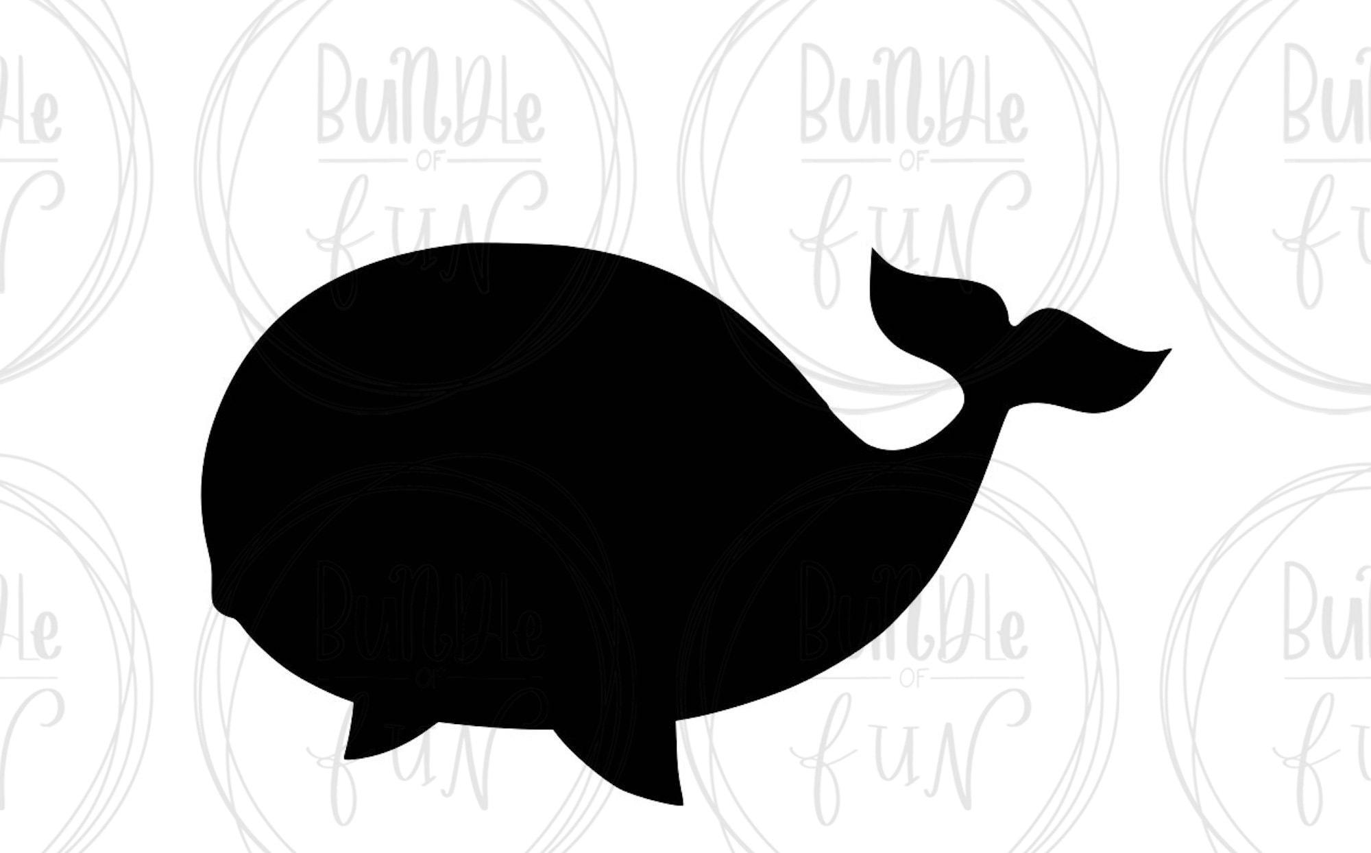 Whale Silhouette With Two Outlines Whale SVG Whale Outline SVG Whale ...