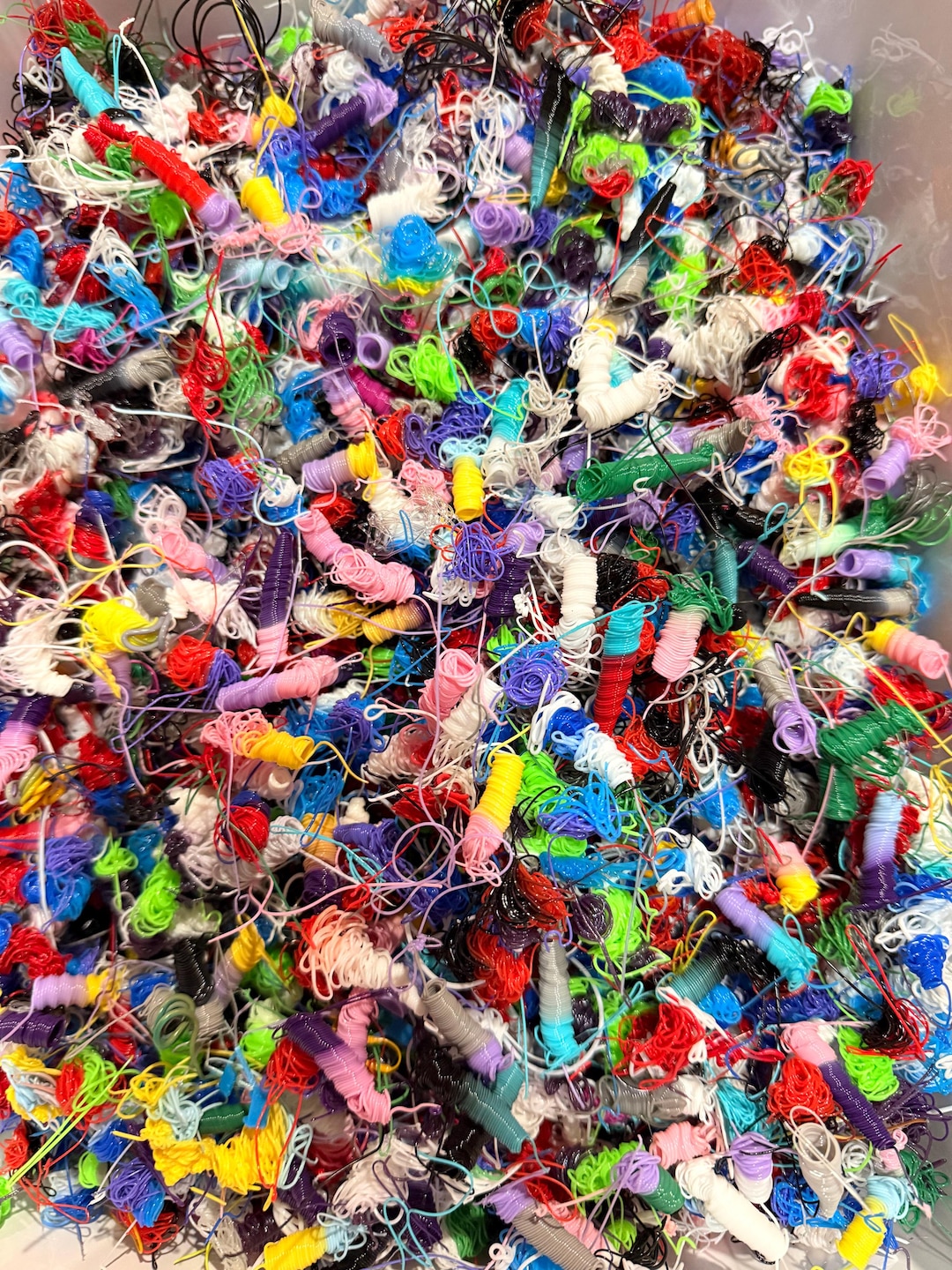 Colorful PLA 3D Printer Waste – Mixed Plastic Poop Scrap for Crafts ...