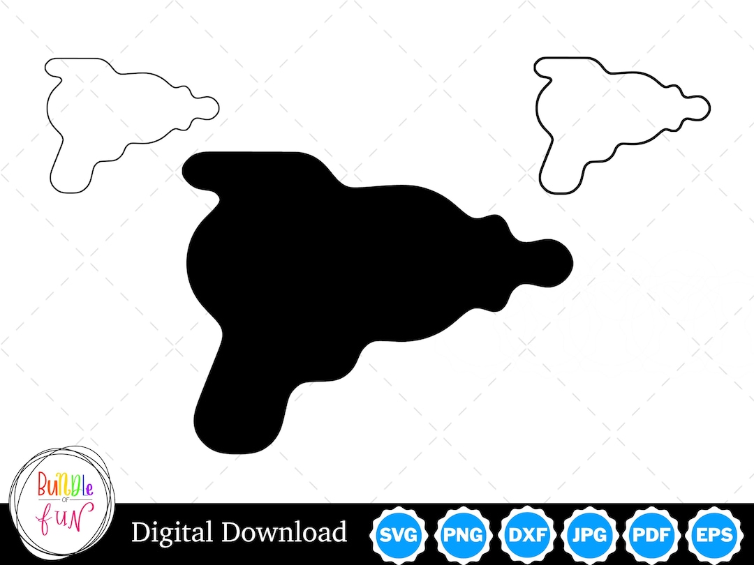 Ray Gun Silhouette With Two Outlines | Ray Gun SVG Ray Gun Outline SVG ...