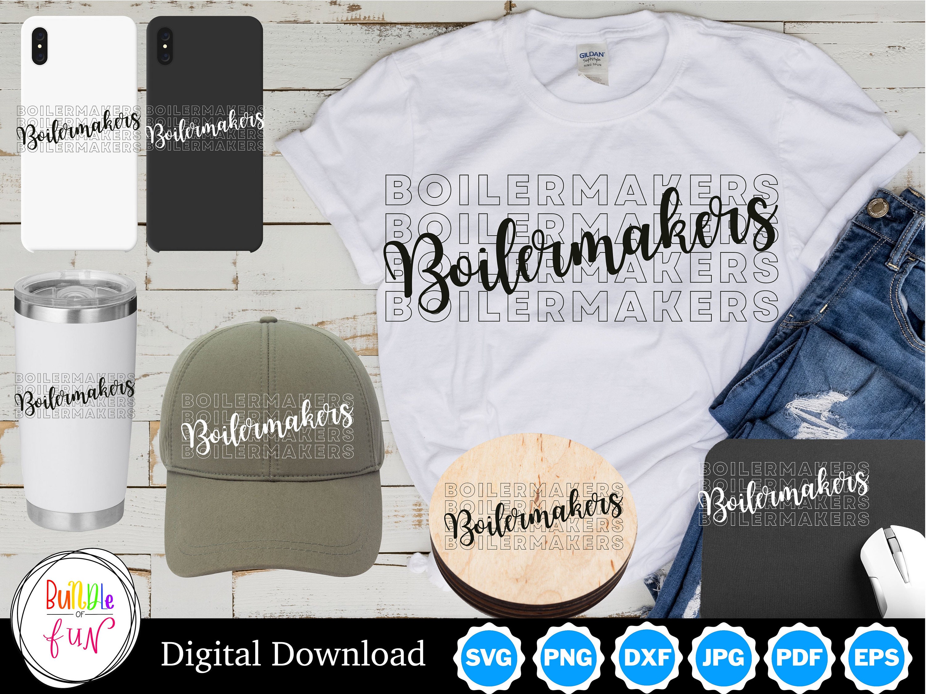 Boilermakers Team Design, Team Apparel, Includes Black and White ...