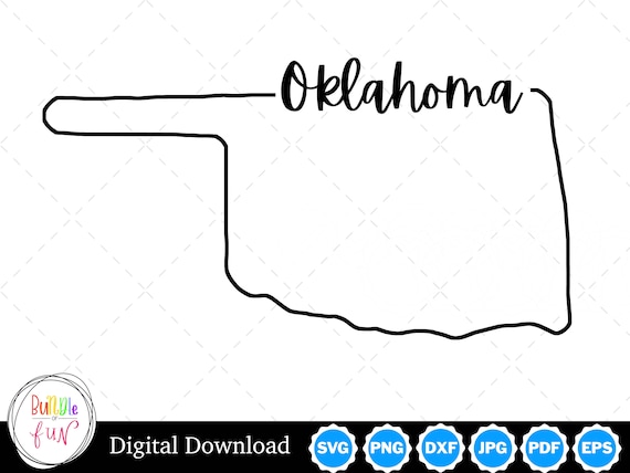 Oklahoma State Outline Design Oklahoma PNG Oklahoma SVG | Etsy