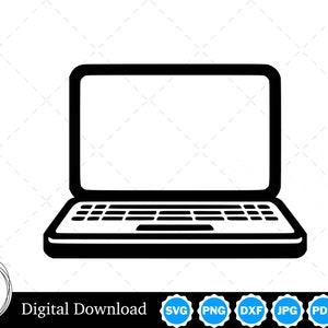 Laptop Silhouette Vector Image With SVG, Eps, Pdf, Png, Pdf, and Jpg ...
