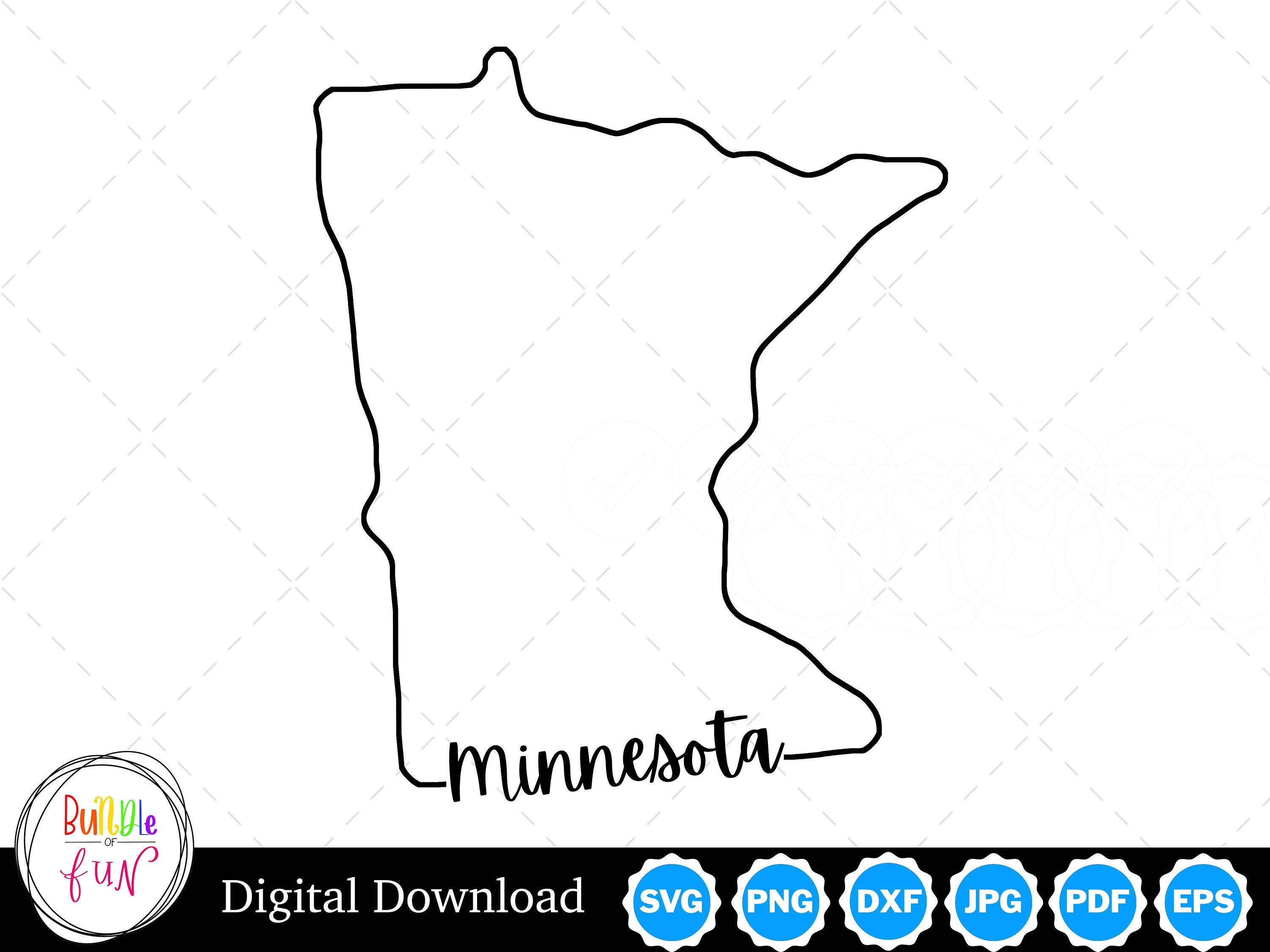 Outline Of Minnesota Svg Minnesota Map With United States Of America