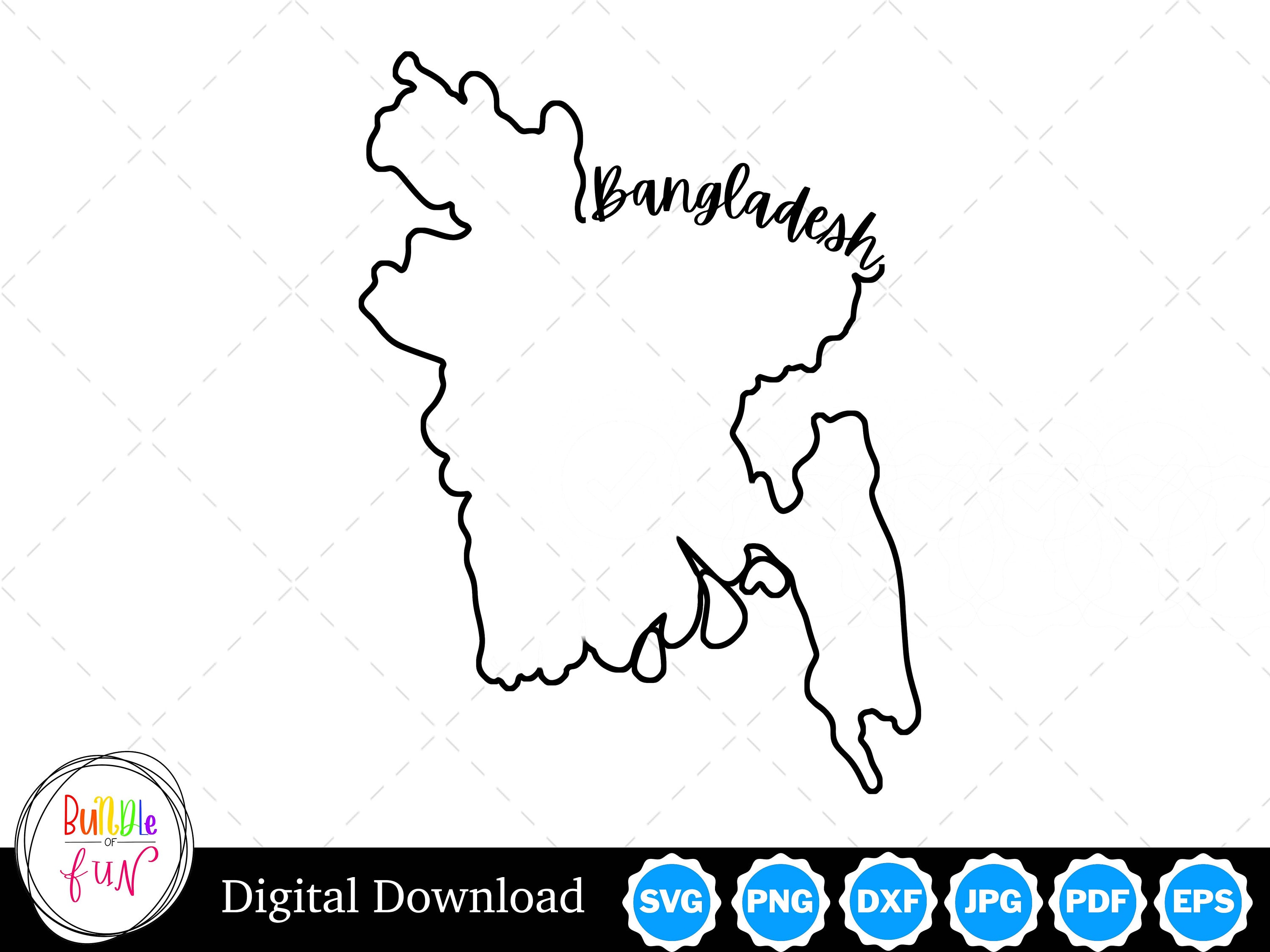 Bangladesh Outline Design, Bangladesh PNG, Bangladesh SVG, Bangladesh ...