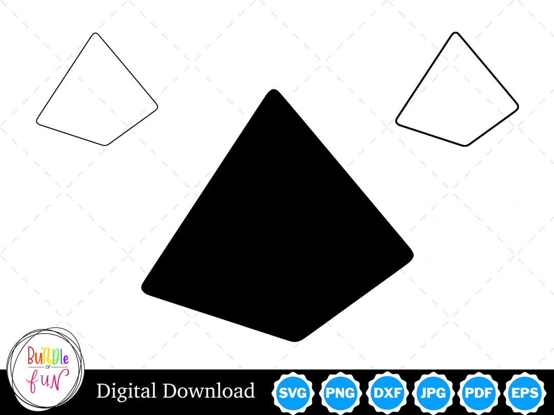 Pyramid Silhouette With Two Outlines | Pyramid SVG Pyramid Outline SVG ...