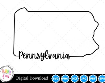 Pennsylvania Outline Svg - Etsy