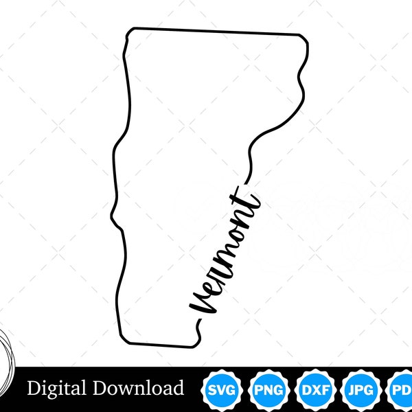 Vermont State Svg - Etsy
