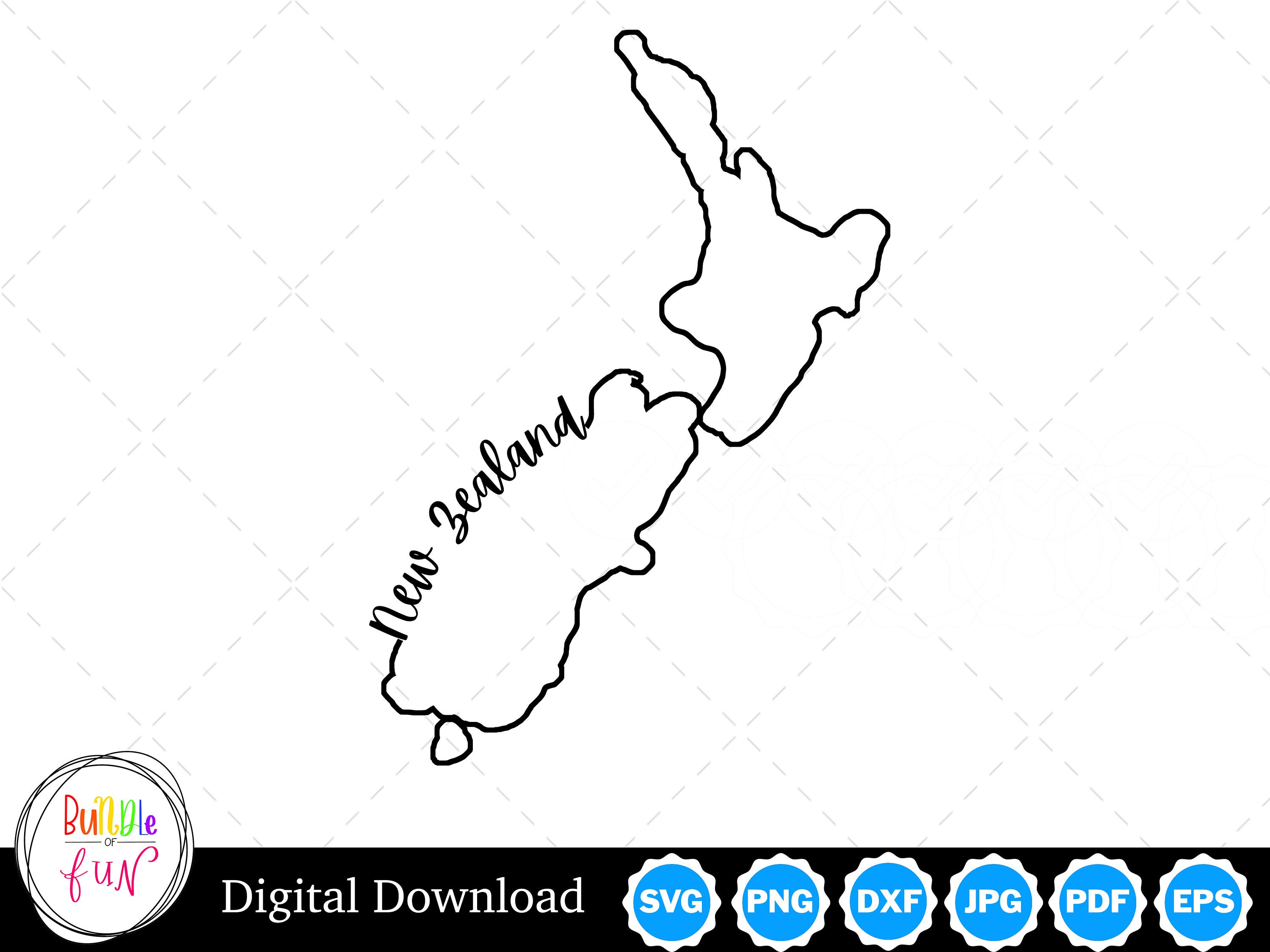 New Zealand Outline Design, New Zealand PNG, New Zealand SVG, New ...