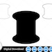 Thread Spool Silhouette With Two Outlines | Thread Spool SVG Thread ...