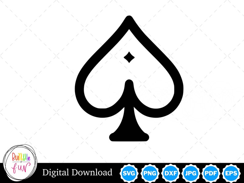 Spade Symbol Silhouette Vector Image With SVG, Eps, Pdf, Png, Pdf, and ...