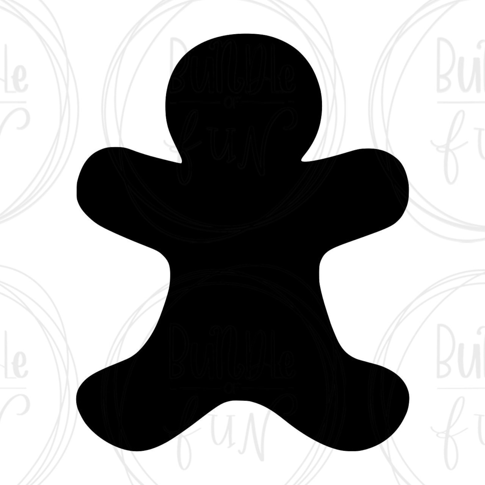 Gingerbread Man Silhouette Vector Image With SVG Eps Pdf - Etsy Ireland
