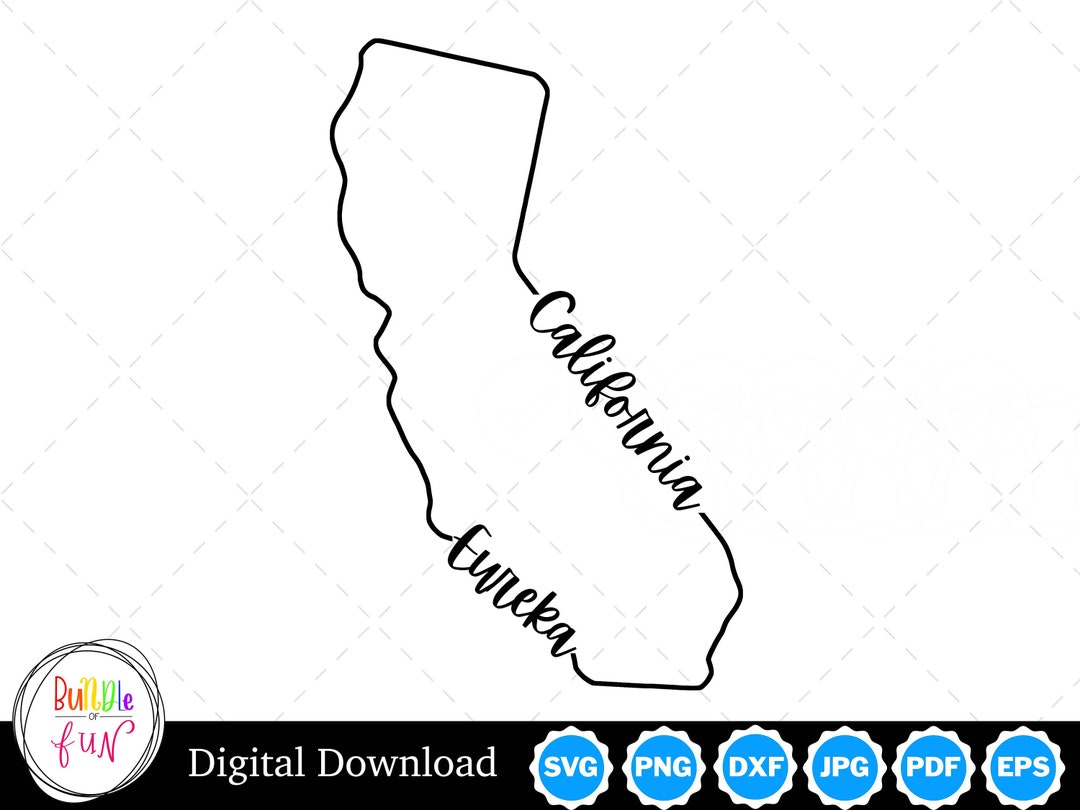 California Design, California SVG, California Outline, California Cut ...