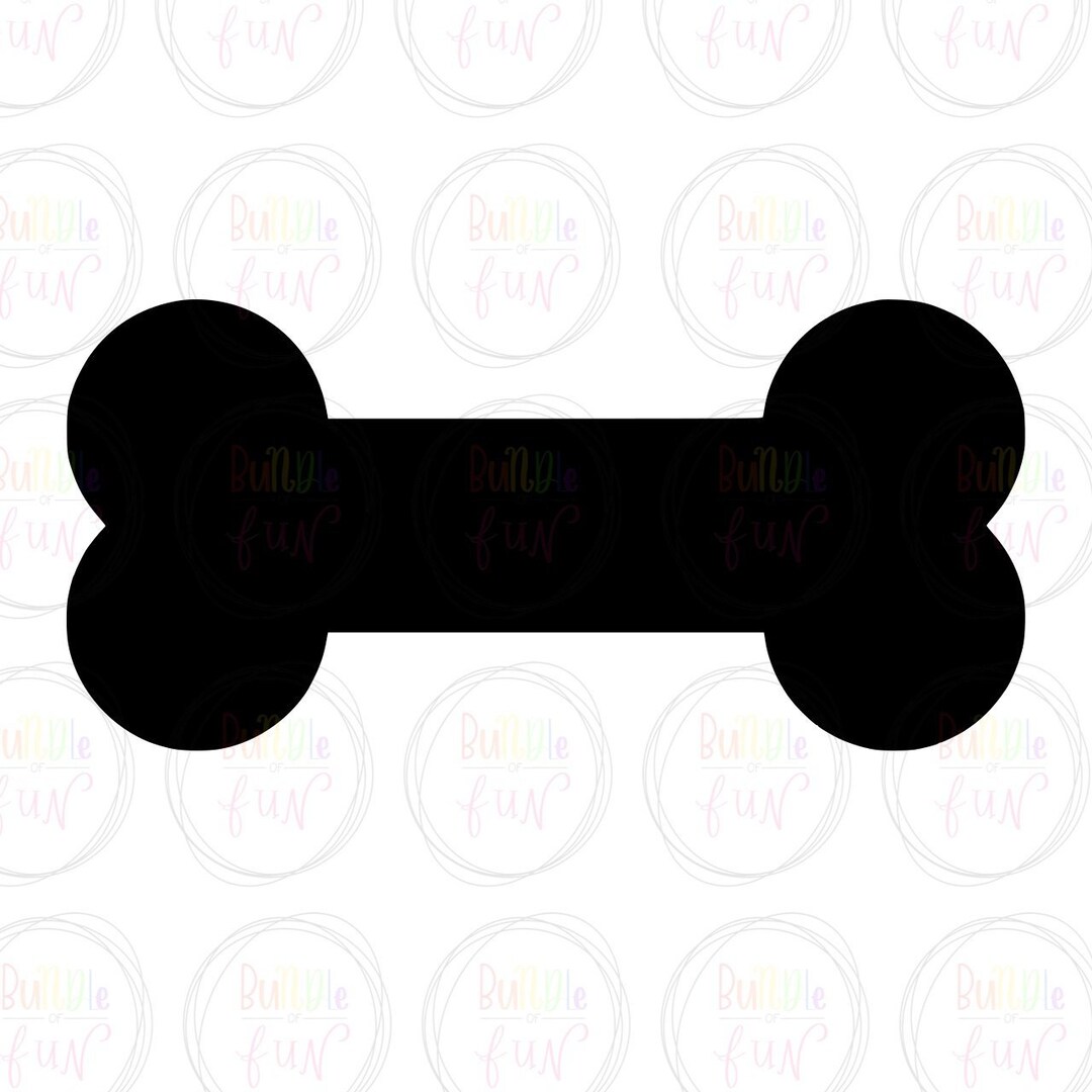 Black Dog Bone Clipart