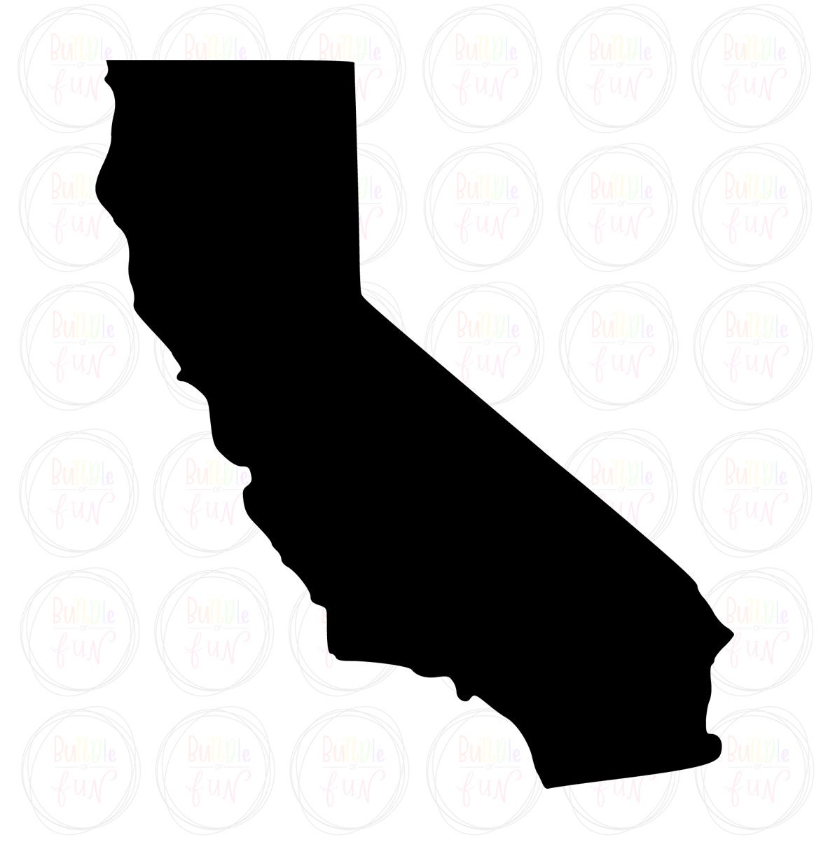 California State Silhouette Vector Image with SVG eps pdf | Etsy