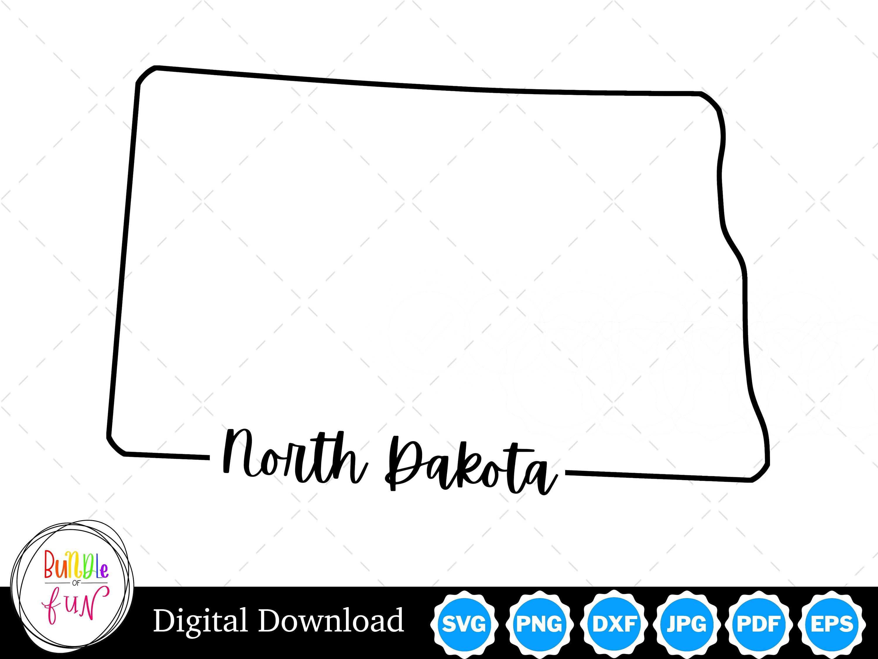 North Dakota State Outline Design, North Dakota PNG, North Dakota SVG ...