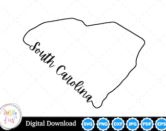 South Carolina Svg Outline - Etsy