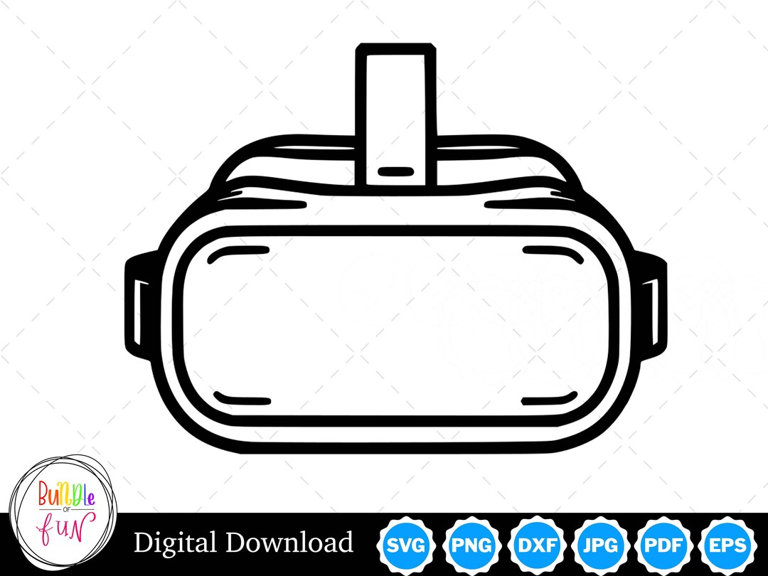 VR Headset Silhouette Vector Image With SVG, Eps, Pdf, Png, Pdf, and ...