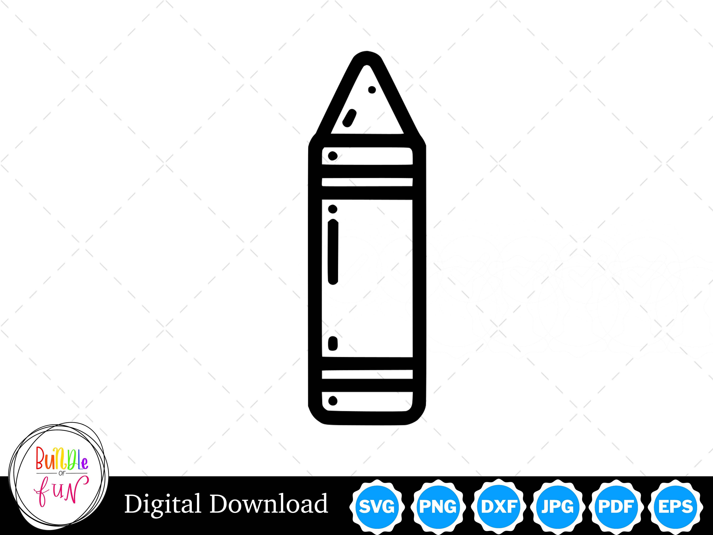 Crayon Silhouette Vector Image With SVG, Eps, Pdf, Png, Pdf, and Jpg ...