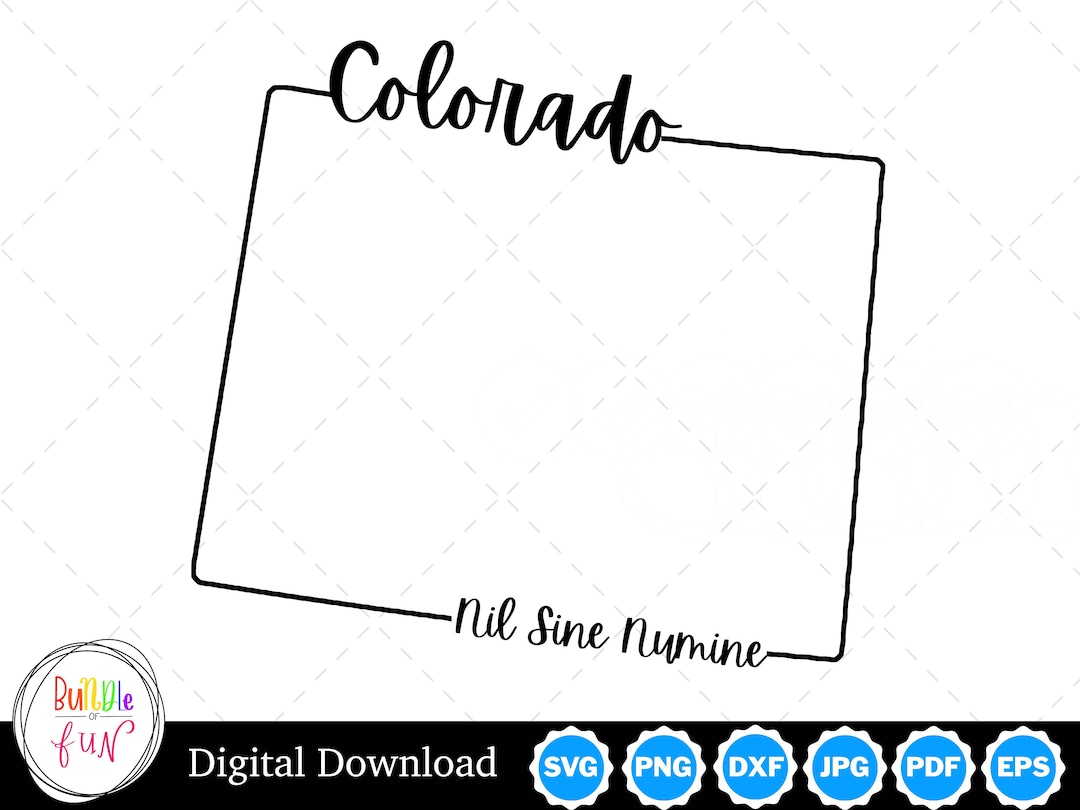 Colorado State Outline Design, Colorado PNG, Colorado SVG, Colorado Cut ...