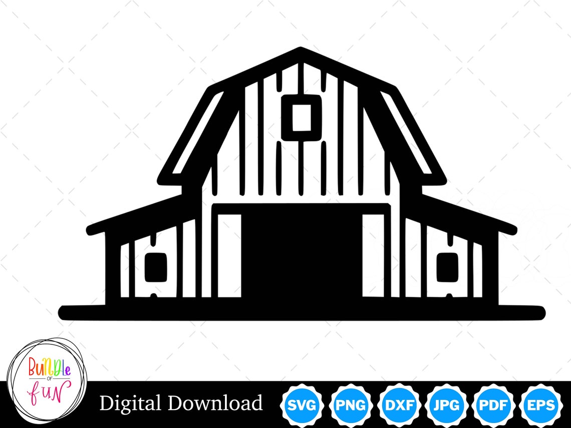 Barn Silhouette Vector Image With SVG Eps Pdf Png Pdf and - Etsy
