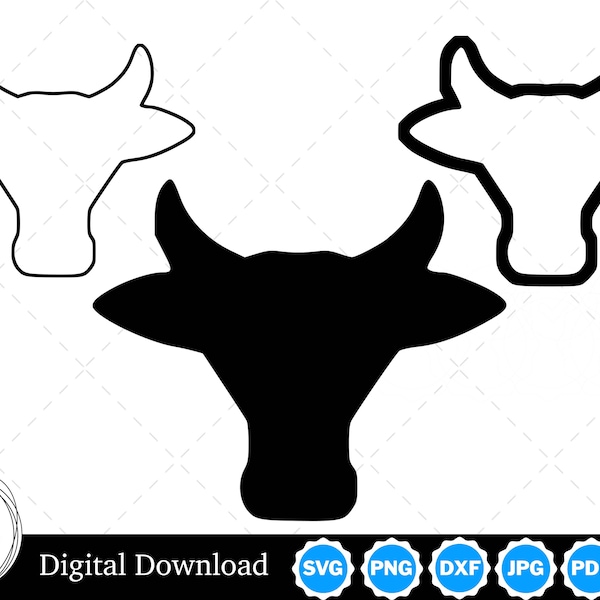 Steer Head Svg - Etsy