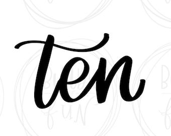 Cursive Script Number Two Vector Image Cut Files with SVG | Etsy