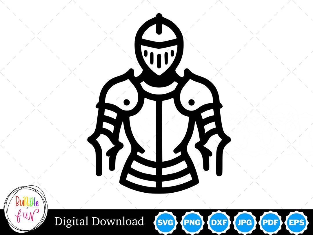 Medieval Armor Silhouette Vector Image With SVG, Eps, Pdf, Png, Pdf ...