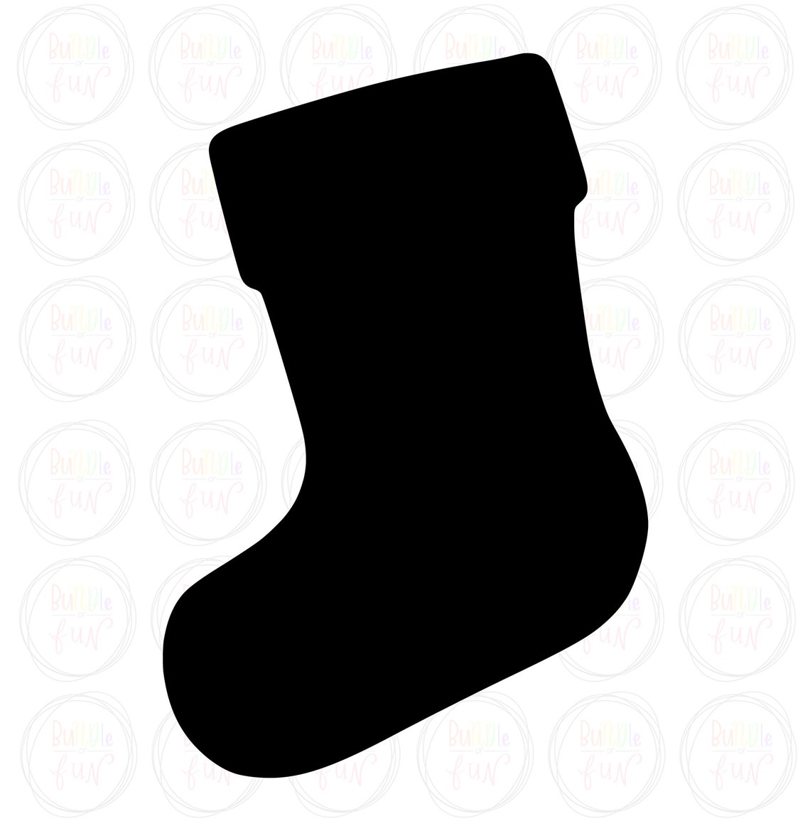 Christmas Stocking Silhouette Vector Image with SVG eps pdf | Etsy