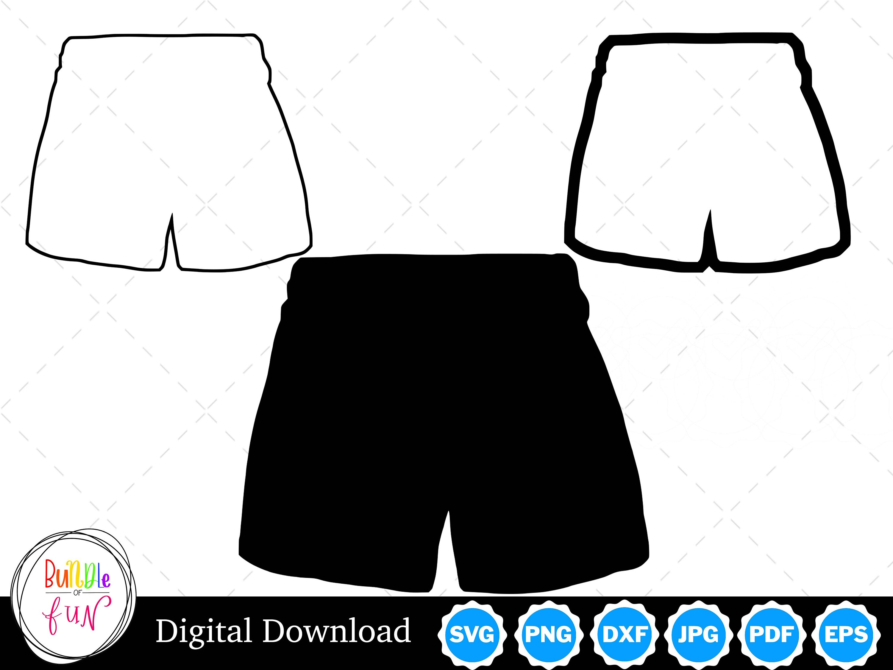 Boxers Silhouette With Two Outlines | Boxers SVG Boxers Outline SVG ...