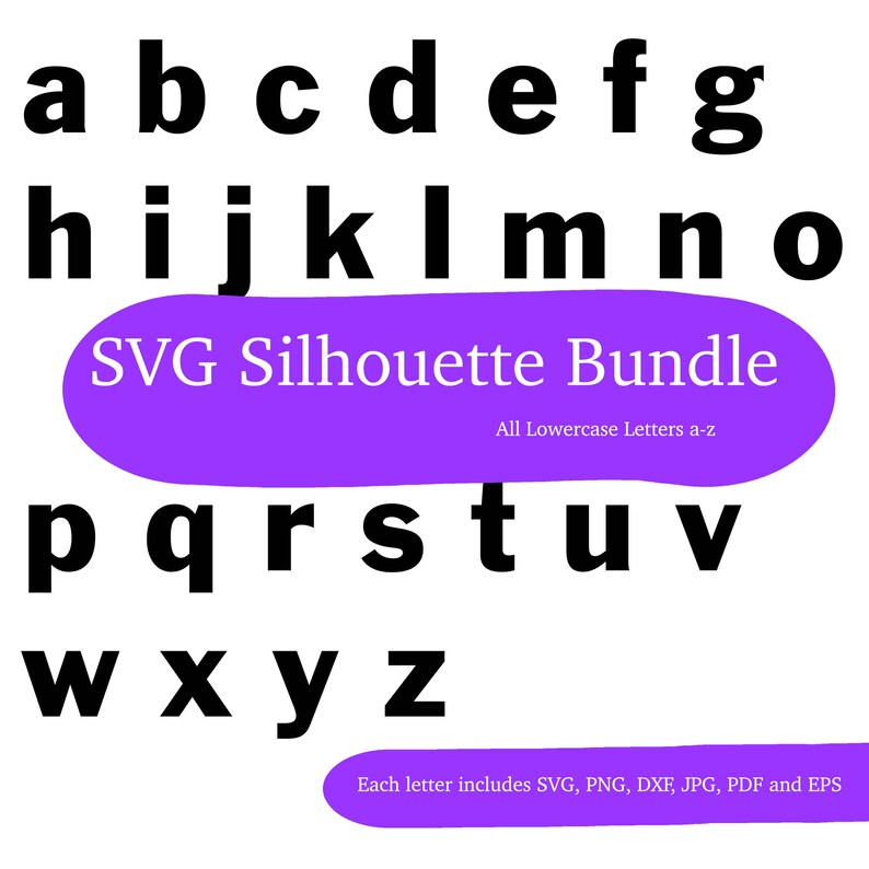 Lowercase Letters Alphabet Bundle Cut Files - Vector Image With SVG ...