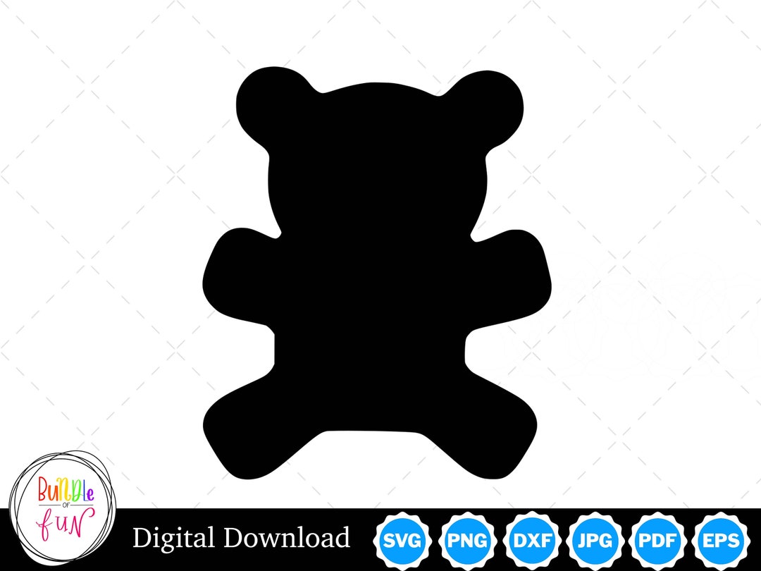 Teddy Bear Silhouette Teddy Bear Svg Teddy Bear Outline Svg Teddy 3901