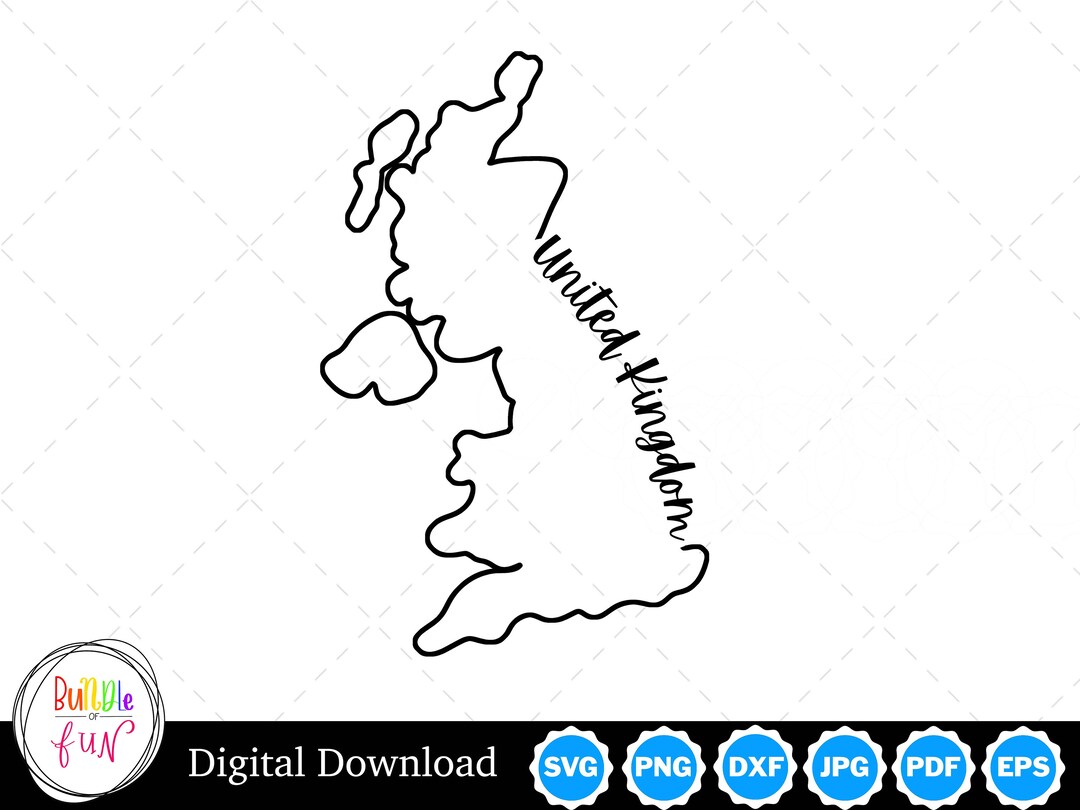 United Kingdom Outline Design, United Kingdom PNG, United Kingdom SVG ...
