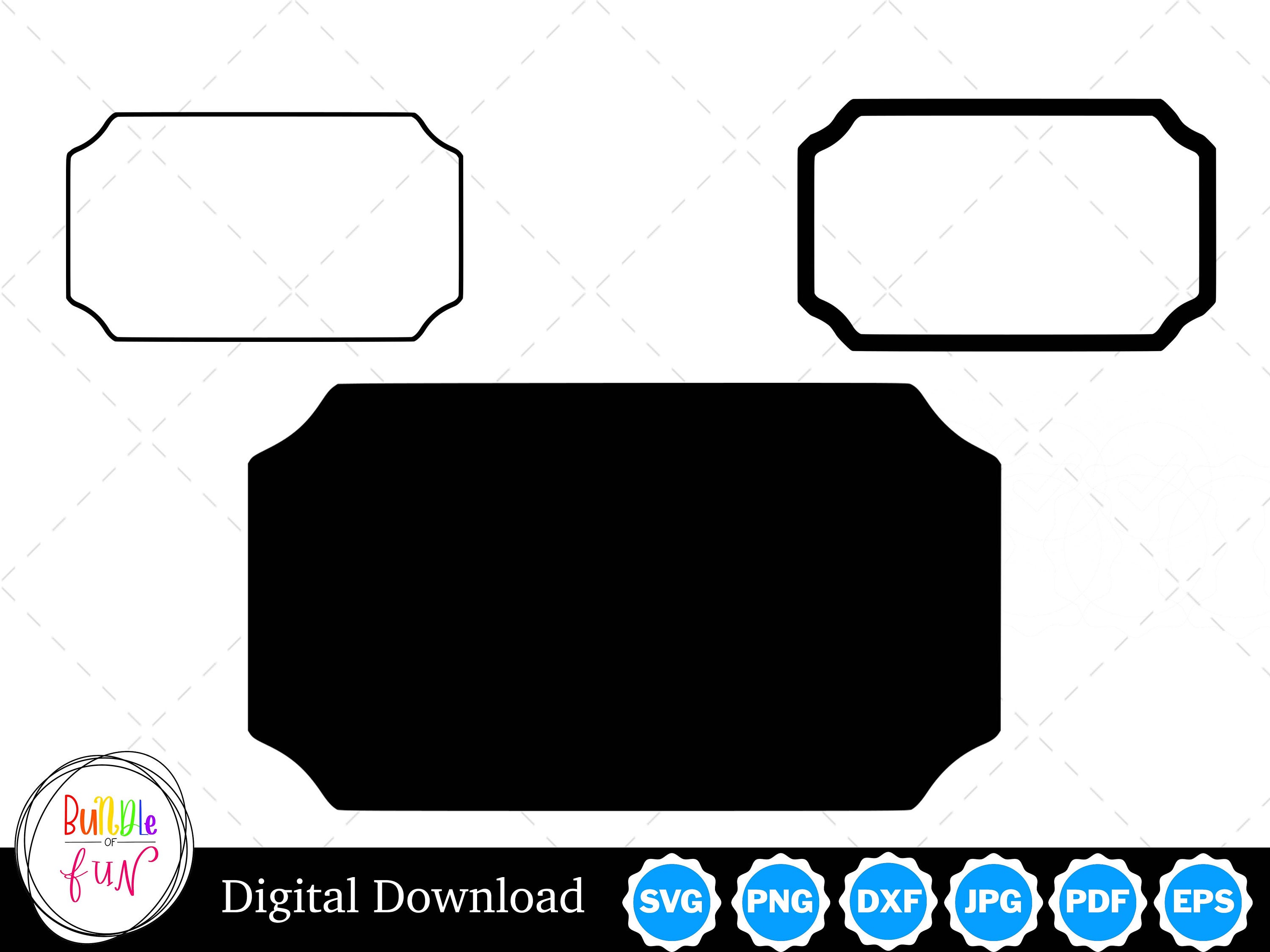 Movie Ticket Silhouette With Two Outlines | Movie Ticket SVG Movie ...