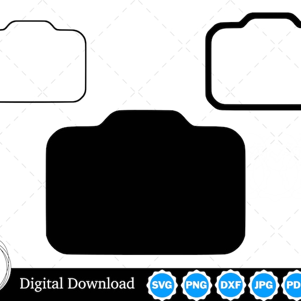 Camera Outline Svg - Etsy