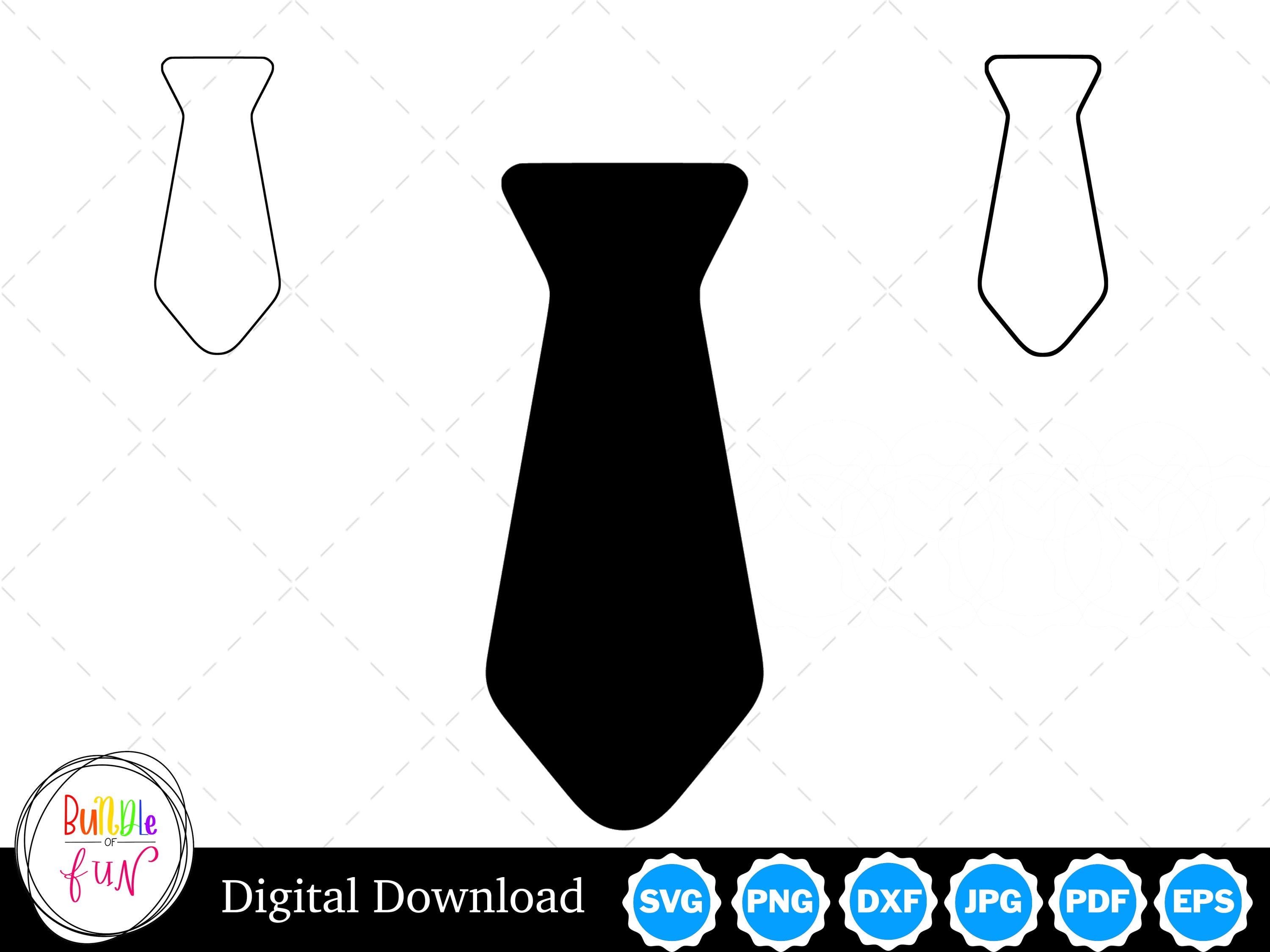 Tie Silhouette With Two Outlines | Tie SVG Tie Outline SVG | Tie Cut ...