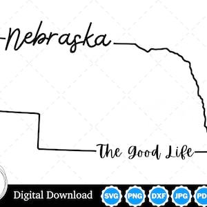 State of Nebraska Outline Design, Nebraska PNG, Nebraska SVG, Nebraska ...
