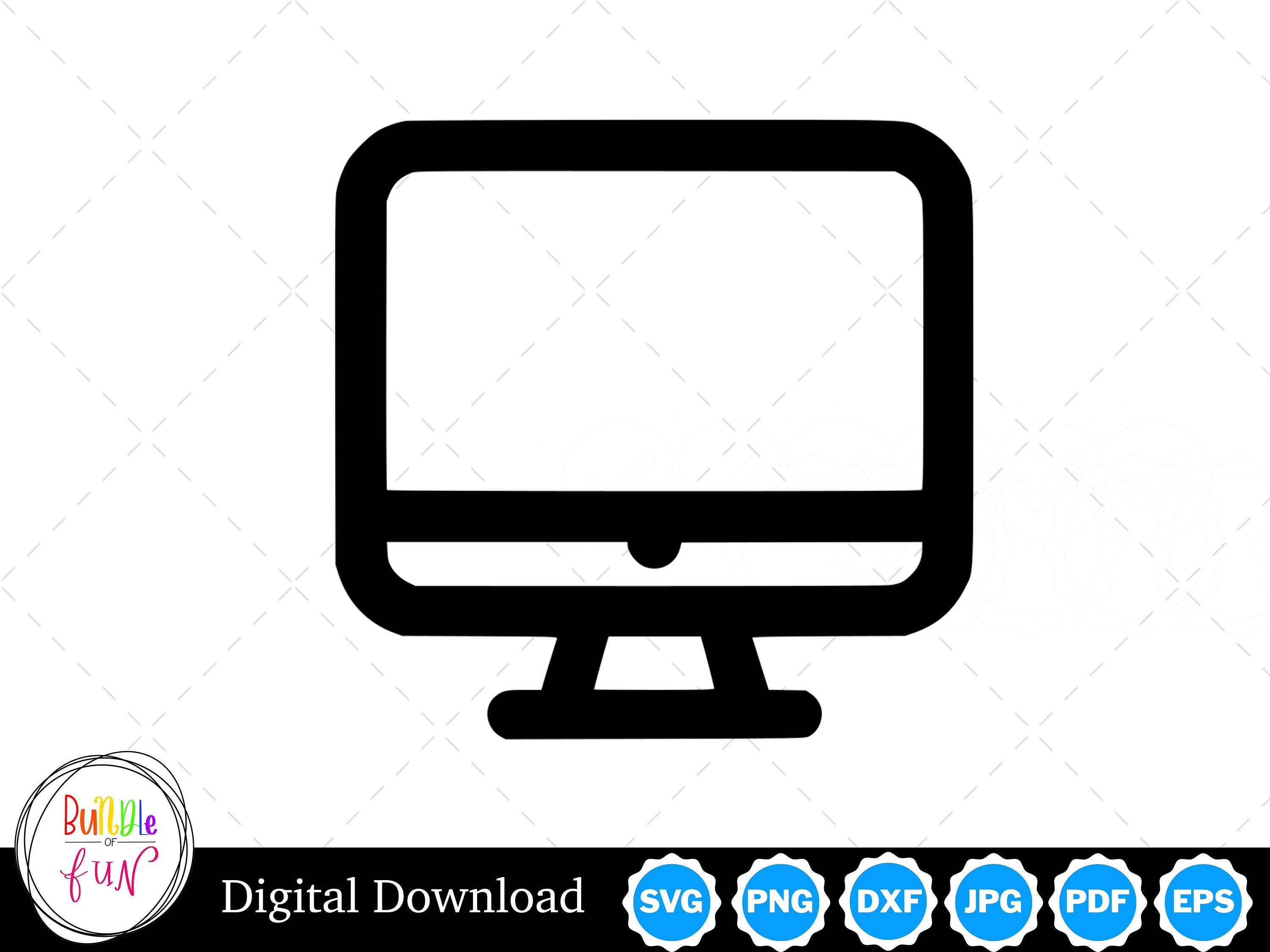 Computer Silhouette Vector Image With SVG Eps Pdf Png Pdf - Etsy