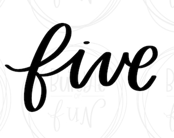 Cursive Script Number Two Vector Image Cut Files with SVG | Etsy