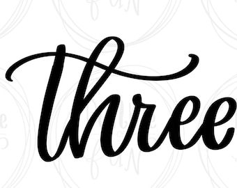 Cursive Script Number Two Vector Image Cut Files with SVG | Etsy