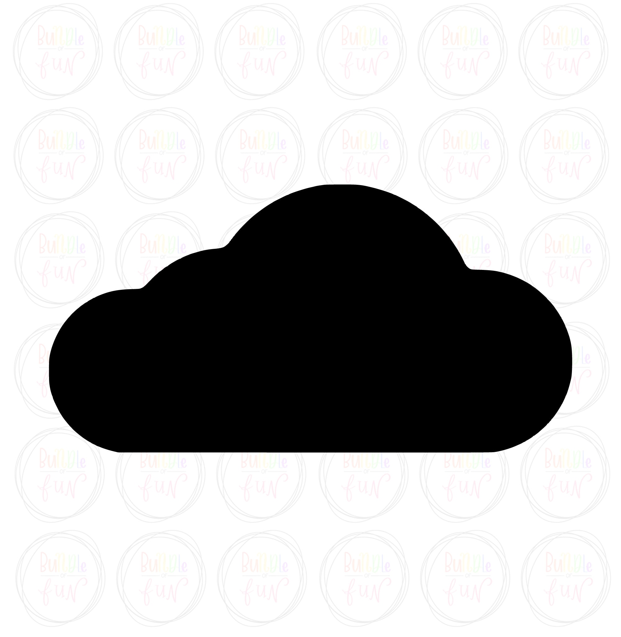 Cloud Silhouette Vector Image with SVG eps pdf png pdf | Etsy
