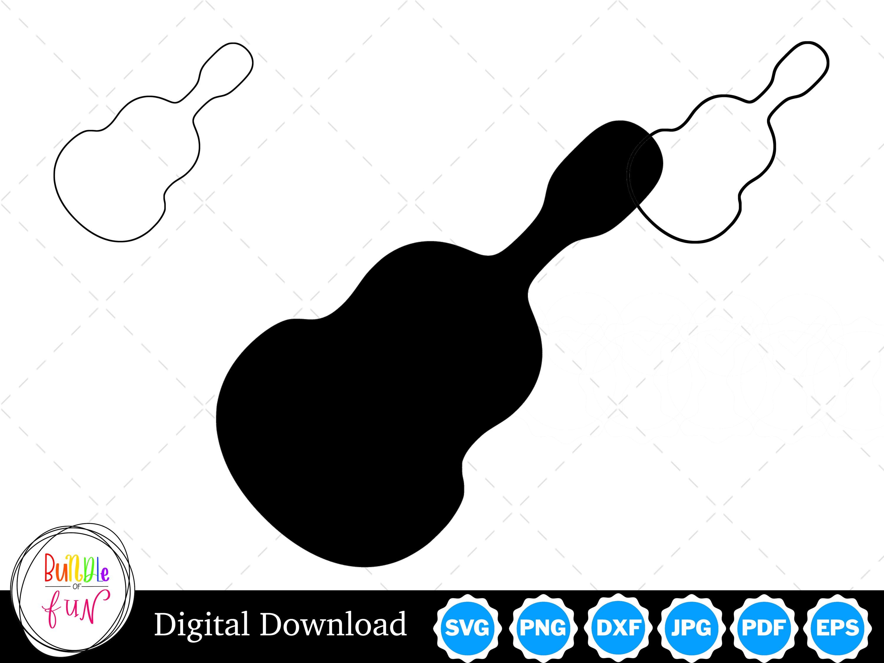 Viola Silhouette With Two Outlines | Viola SVG Viola Outline SVG ...