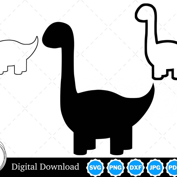 Brachiosaurus Outline Svg - Etsy