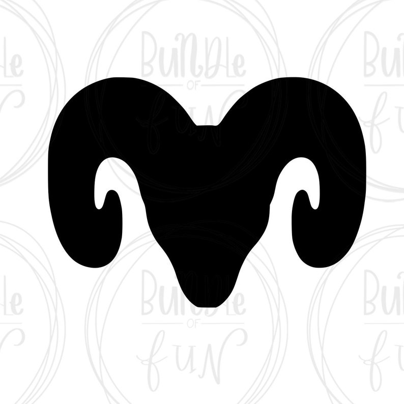 Ram Head Silhouette Vector Image With SVG Eps Pdf Png Pdf | Etsy
