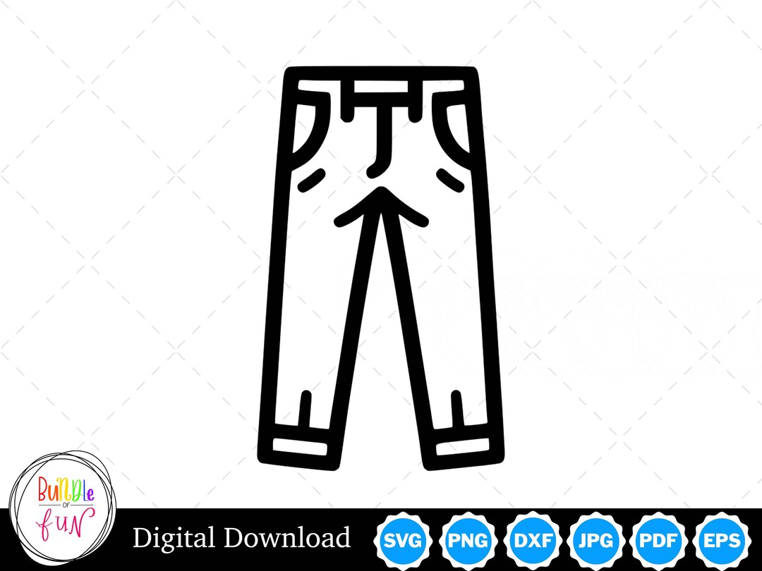 Pants Silhouette Vector Image With SVG, Eps, Pdf, Png, Pdf, and Jpg ...