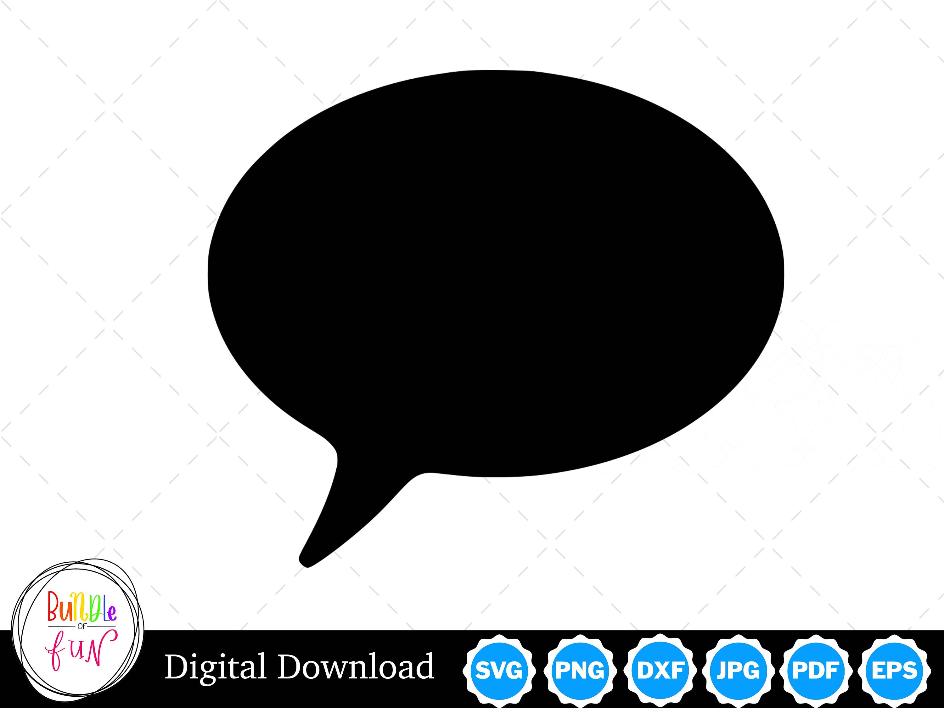 Speech Bubble Silhouette With Two Outlines | Speech Bubble SVG Speech ...