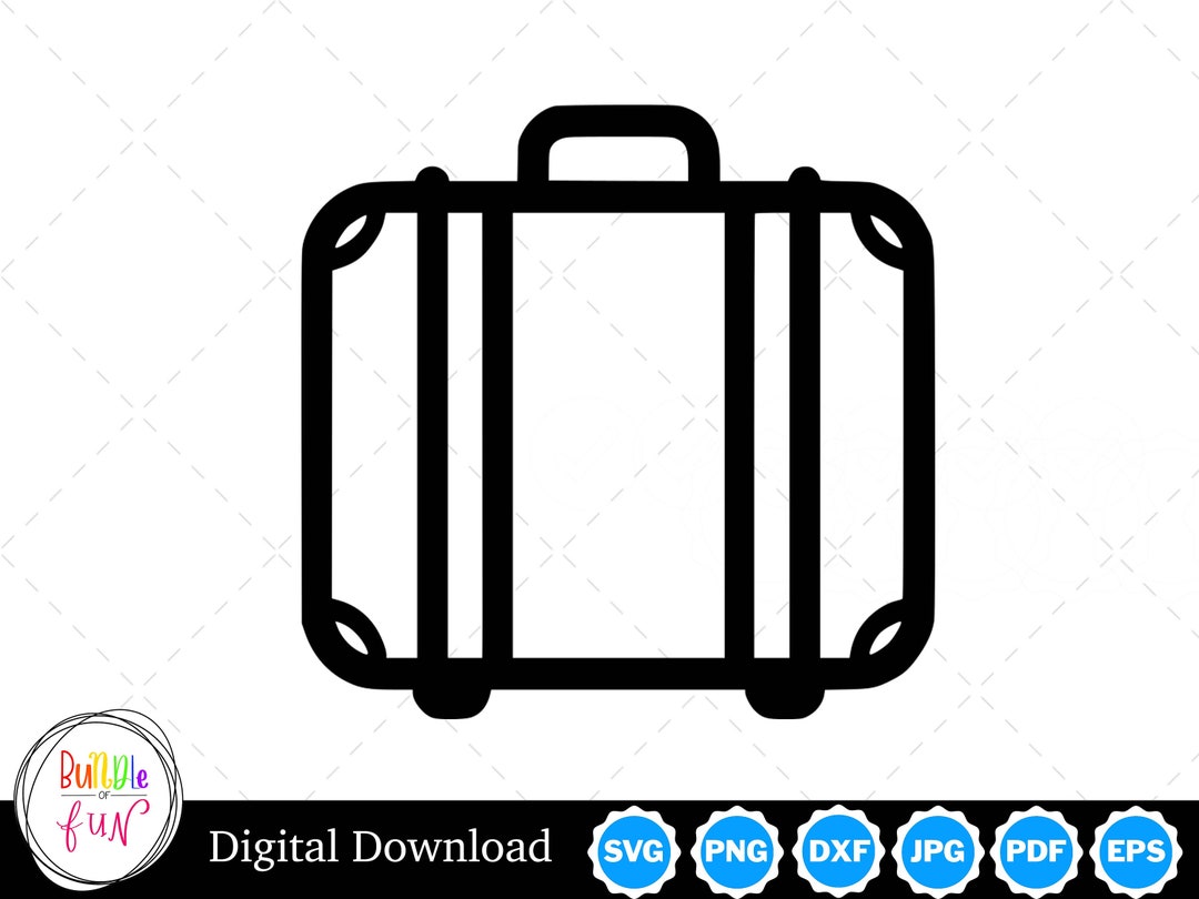 Suitcase Silhouette Vector Image With SVG, Eps, Pdf, Png, Pdf, and Jpg ...