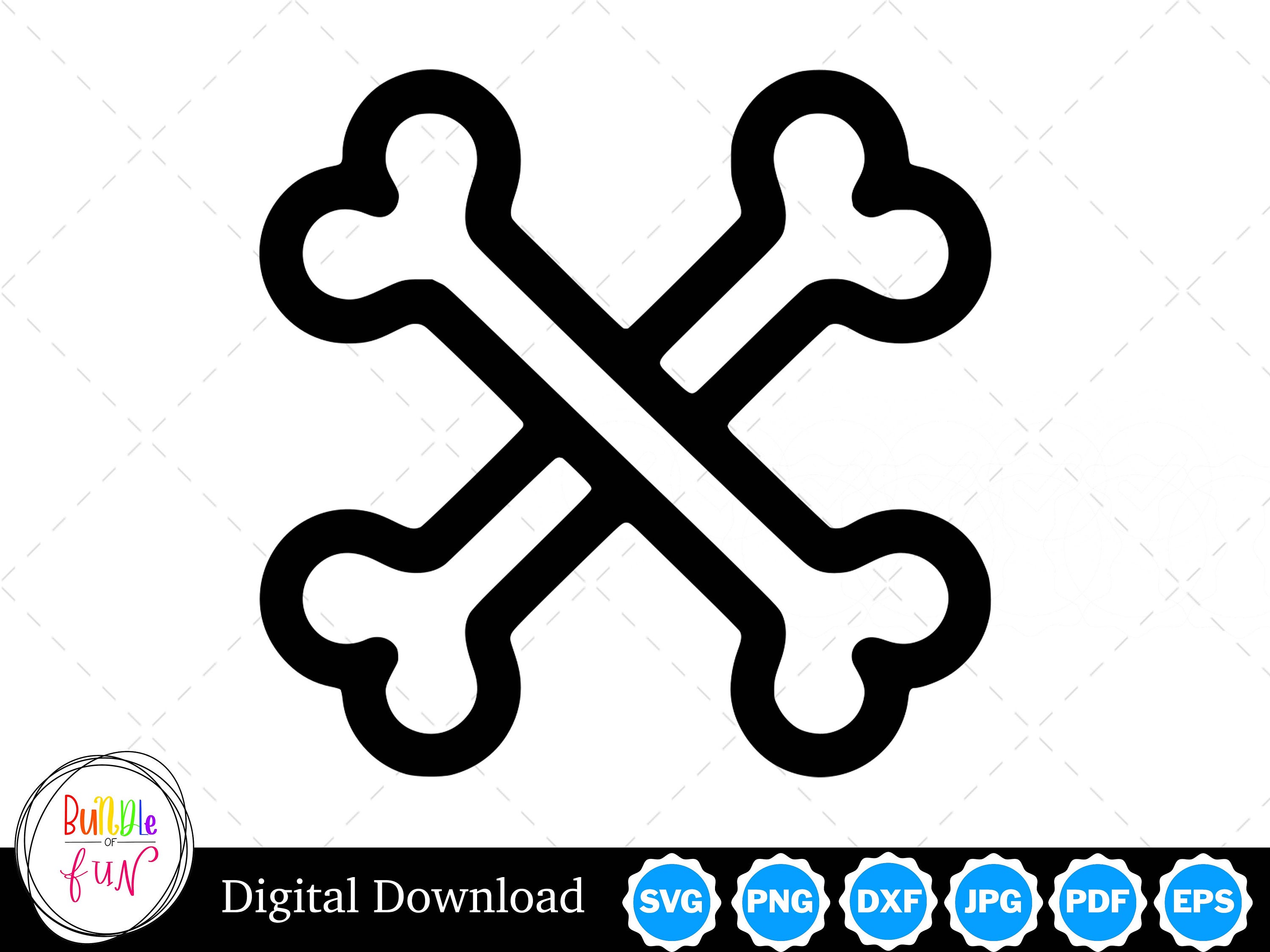 Crossbones Silhouette Vector Image With SVG, Eps, Pdf, Png, Pdf, and ...