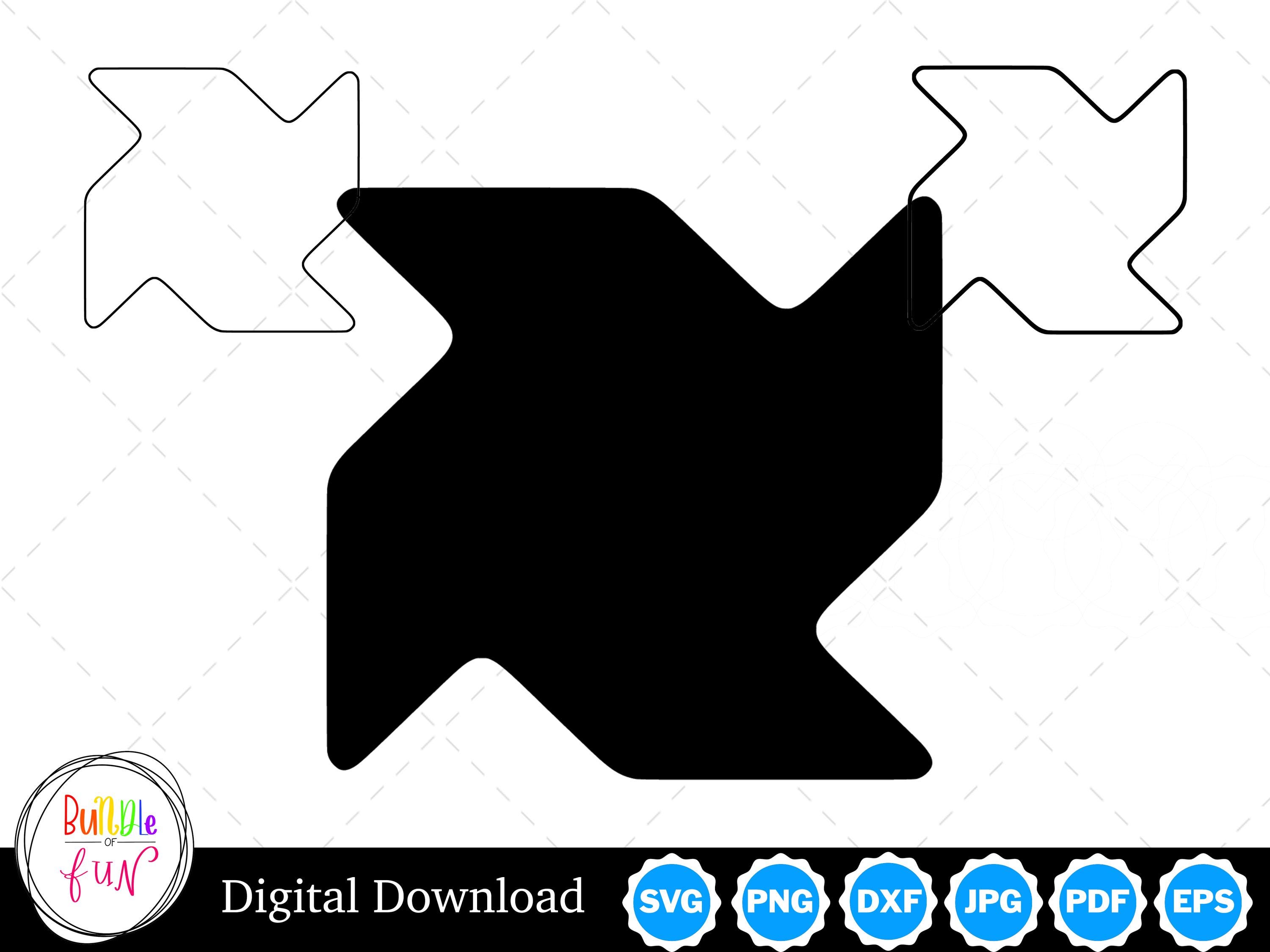 Pinwheel Silhouette With Two Outlines | Pinwheel SVG Pinwheel Outline ...