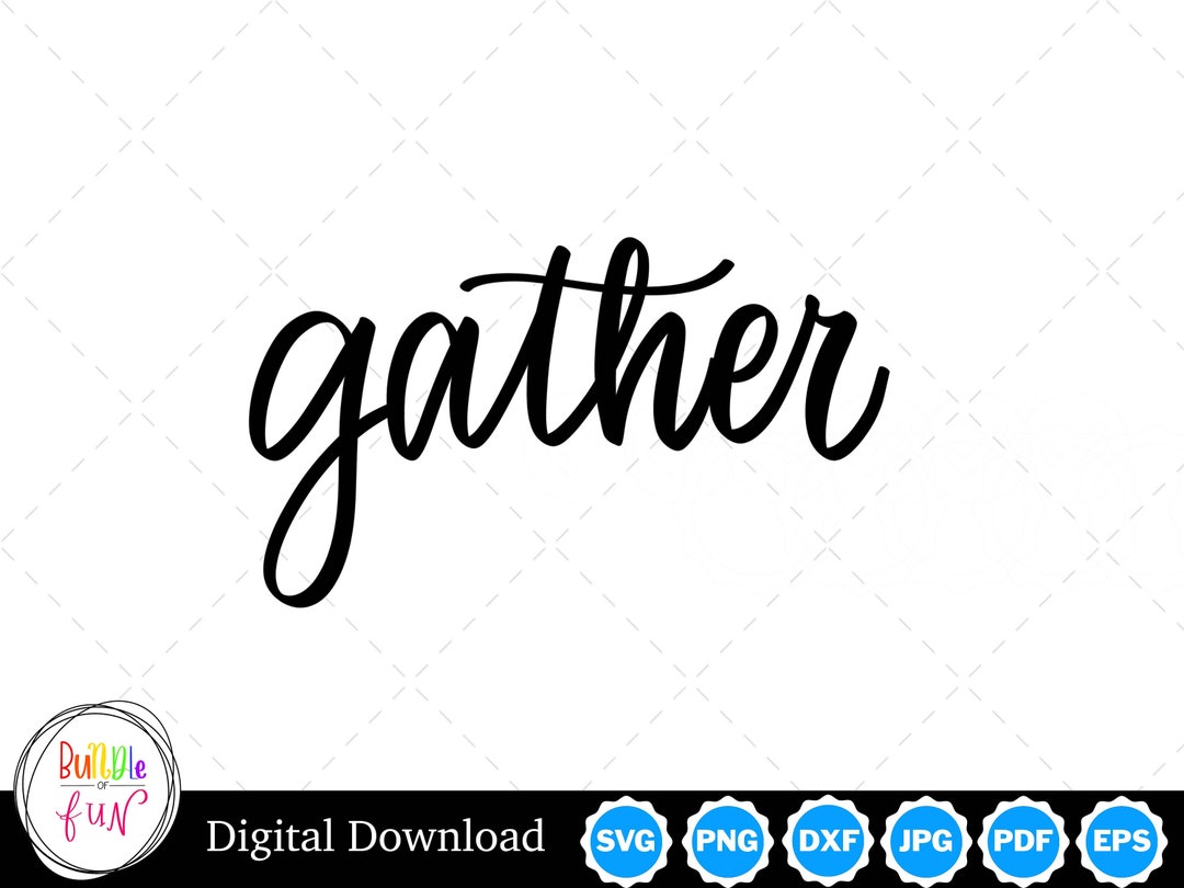 Cursive Script Gather Handwritten Vector Image Cut Files With SVG, Eps ...